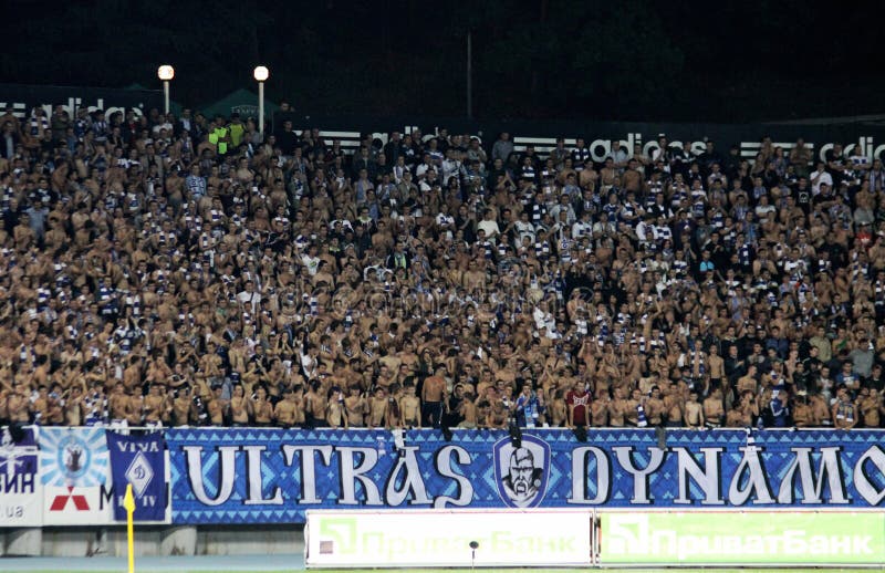 FC Dynamo Kyiv Ultra Supporters Show Their Support Editorial Stock ...