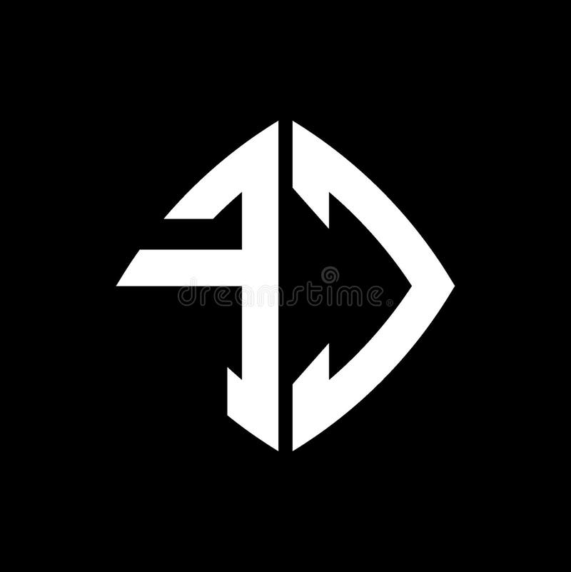 FC Geometric Monogram Logo Curved Square Style Stock Illustration ...