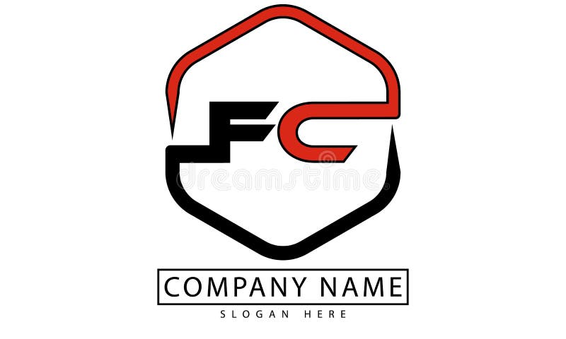 Fc logo design stock vector. Illustration of logotype - 188784625