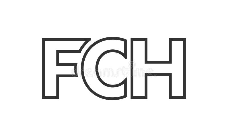 FCH Logo Design Template with Strong and Modern Bold Text. Initial ...