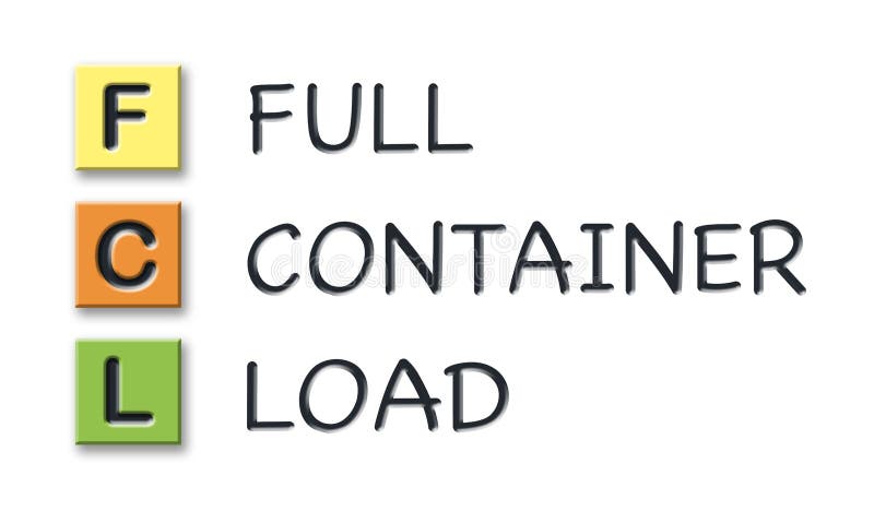 FCL Initials in Colored 3d Cubes with Meaning Stock Illustration ...