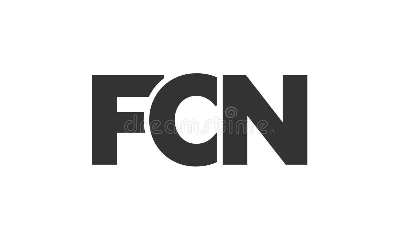 FCN Logo Design Template with Strong and Modern Bold Text. Initial ...