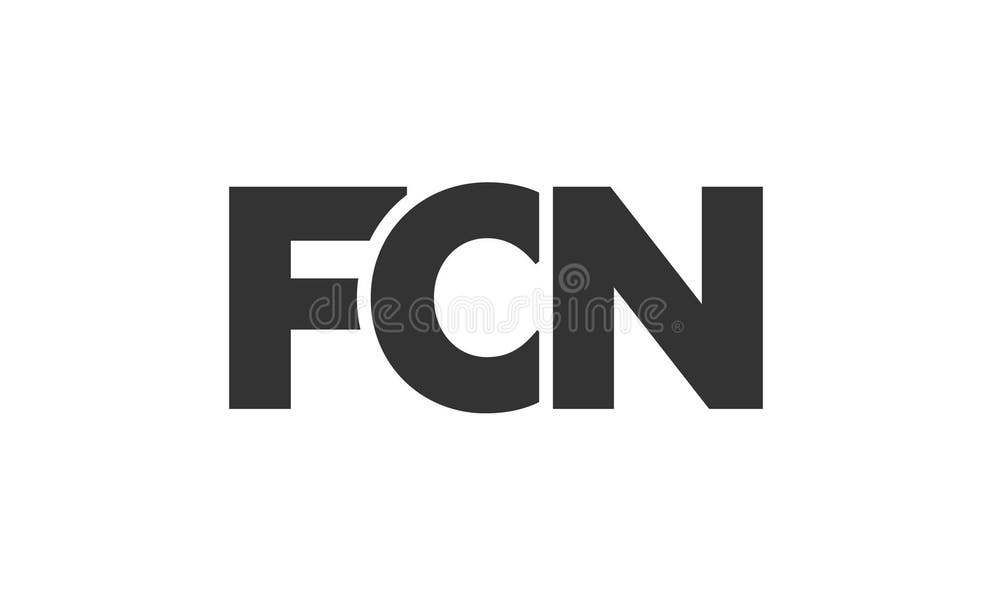 FCN Logo Design Template with Strong and Modern Bold Text. Initial ...