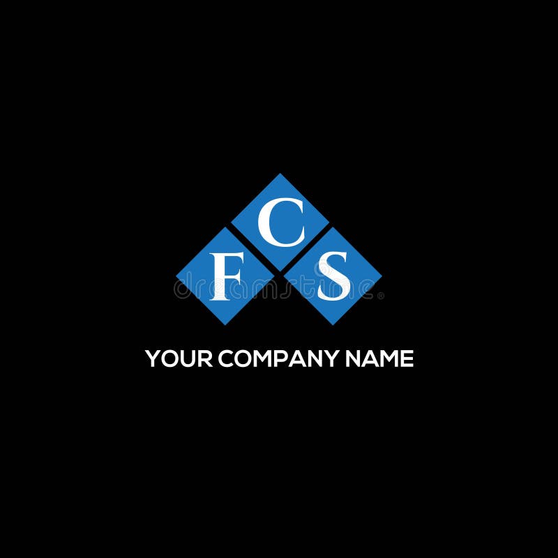 FCS Letter Logo Design on BLACK Background. FCS Creative Initials ...