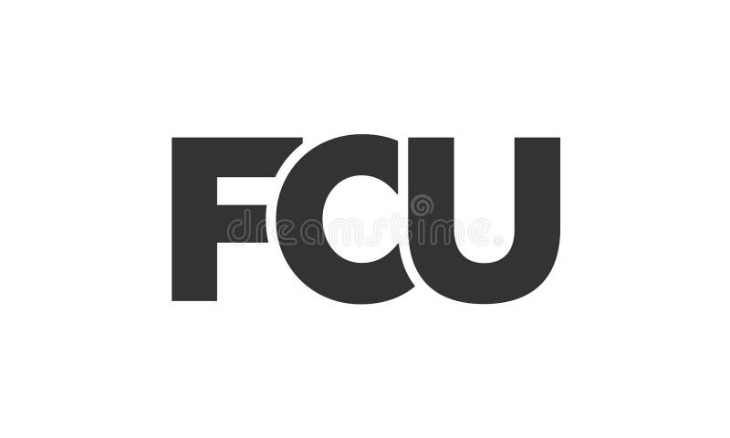 FCU Logo Design Template with Strong and Modern Bold Text. Initial ...