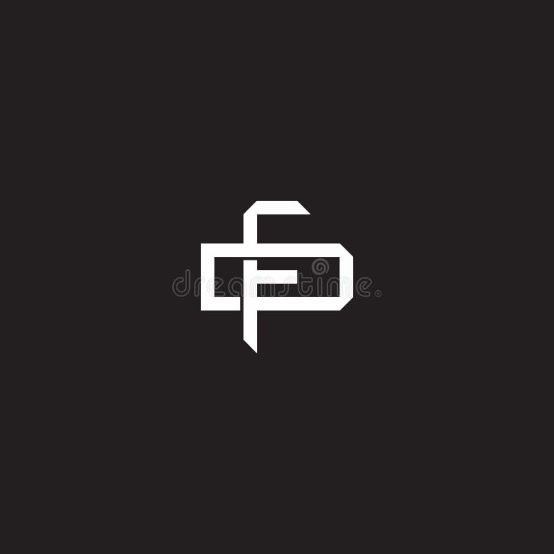 FD Initial Letter Overlapping Interlock Logo Monogram Line Art Style ...