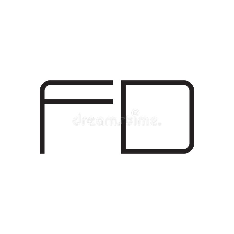Fd Initial Letter Vector Logo Icon Stock Vector - Illustration of ...