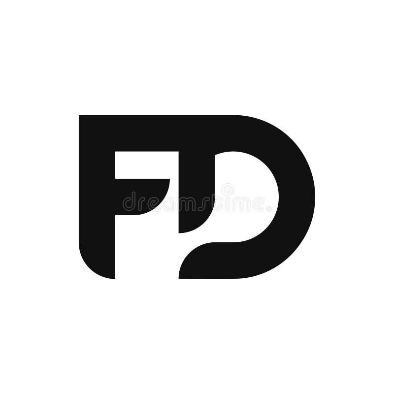 FD Letter Logo Design with Simple Style Stock Vector - Illustration of ...