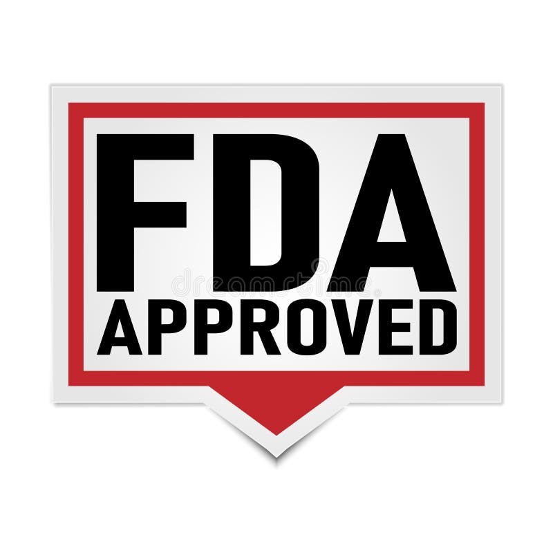 Fda Approved Red Square Price Tag Vector Illustration Editorial ...