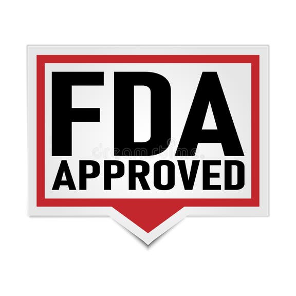 Fda Approved Red Square Price Tag Vector Illustration Editorial ...