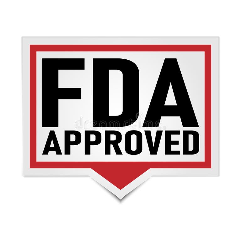 Fda Approved Red Square Price Tag Vector Illustration Editorial ...