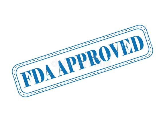 FDA APPROVED Rubber Stamp Seal with an Outline Stock Vector ...