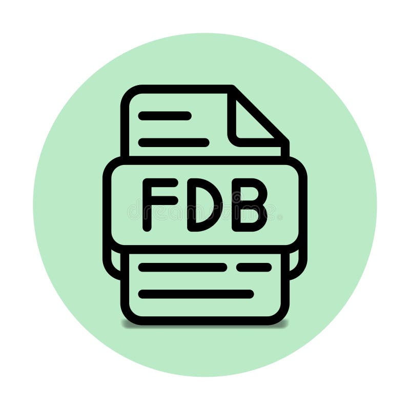 Fdb File Type Icon. Files and Document Format Extension. with an ...