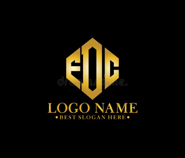FDC Diamond Alphabet Logo Design Concept Stock Vector - Illustration of ...