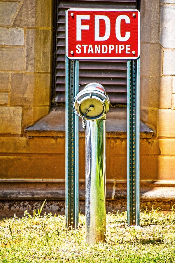 FDC Fire Department Connection Standpipe by Old Rock Building - Part of ...