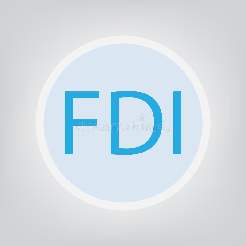 Foreign Investment Background Concept Glowing Stock Illustration ...