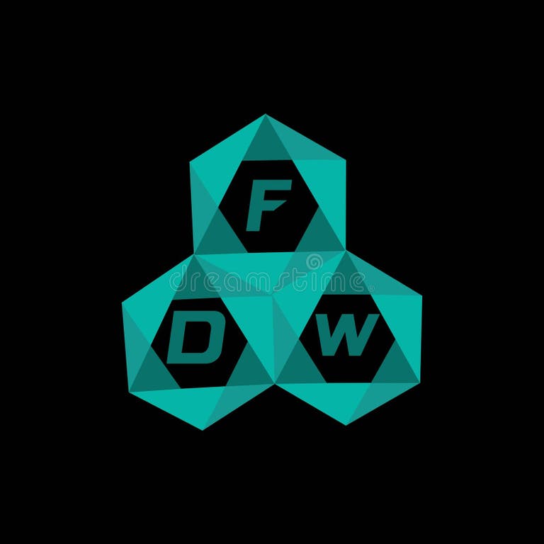 FDW Creative Minimalist Letter Logo. FDW Unique Vector Initials ...