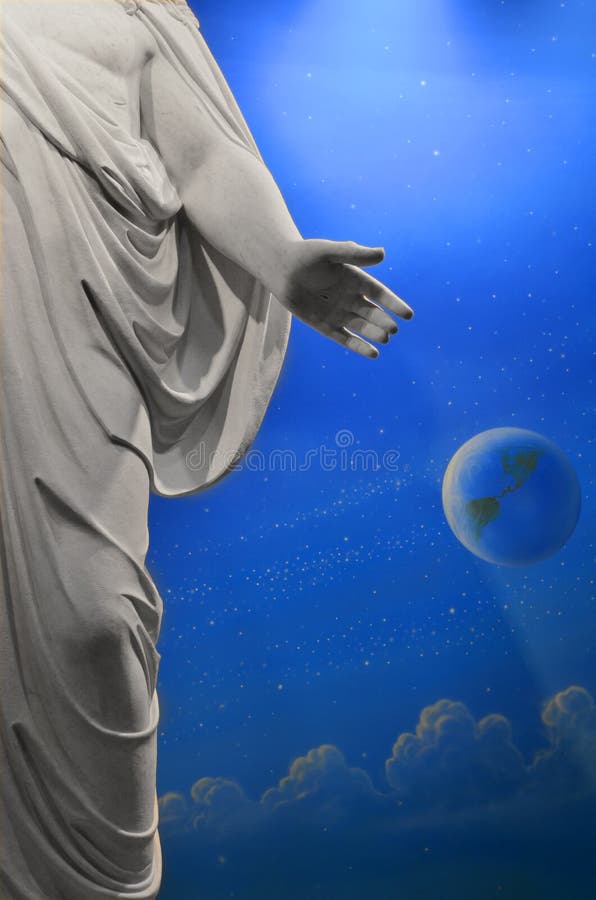 Fe en Jesus Statue Hand imagen de archivo. Imagen de redima - 59177603