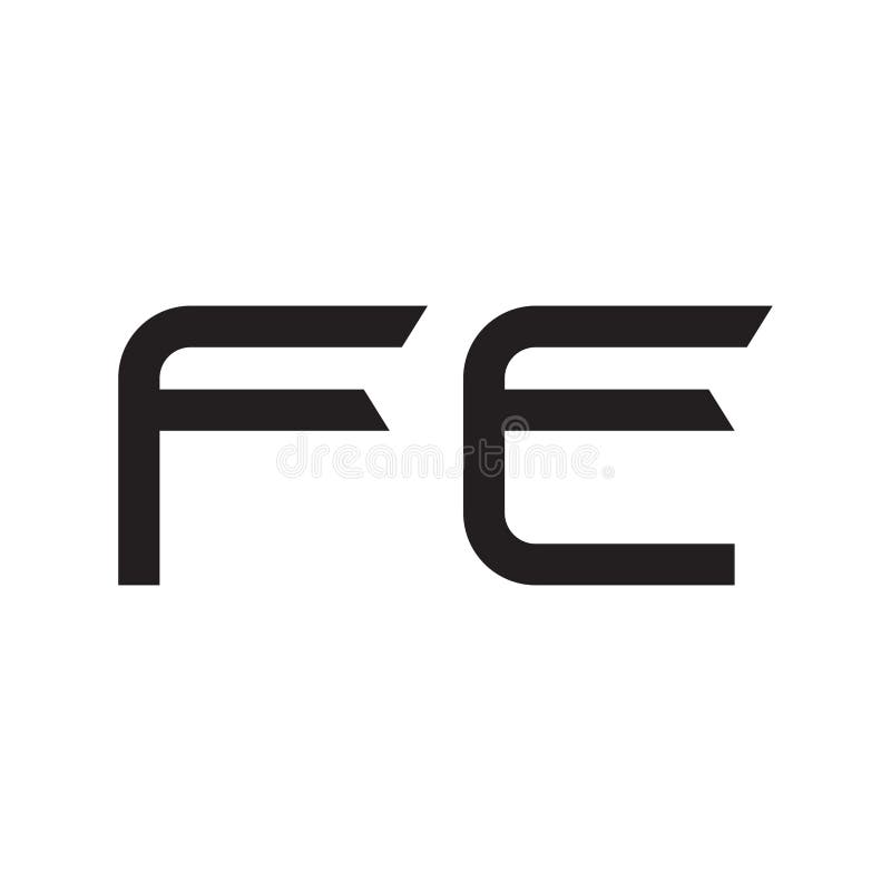 Fe Initial Letter Vector Logo Icon Stock Vector - Illustration of vector, lettering: 207367673