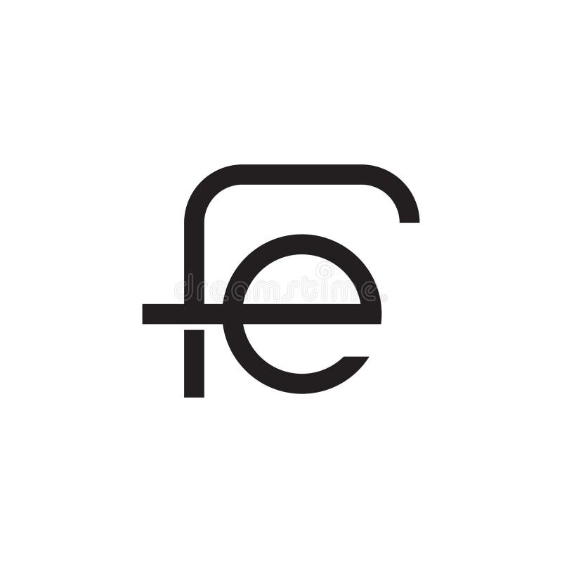 Fe Initial Letter Vector Logo Icon Stock Vector - Illustration of ...