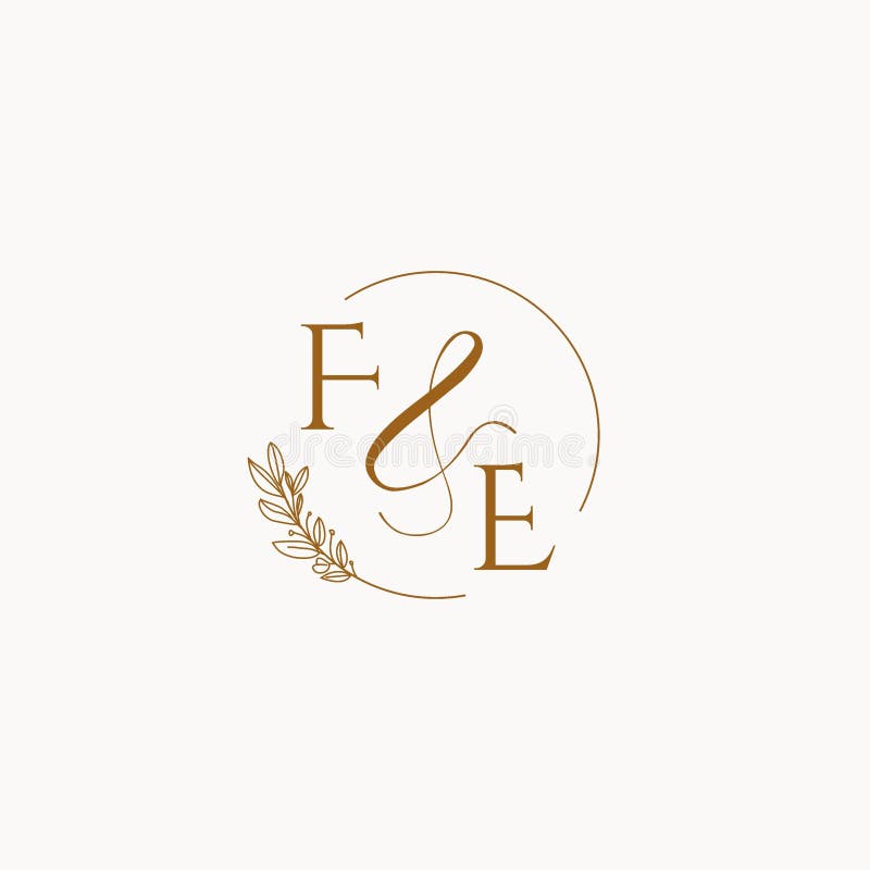 FE Initial Wedding Monogram Logo Stock Vector - Illustration of vintage ...