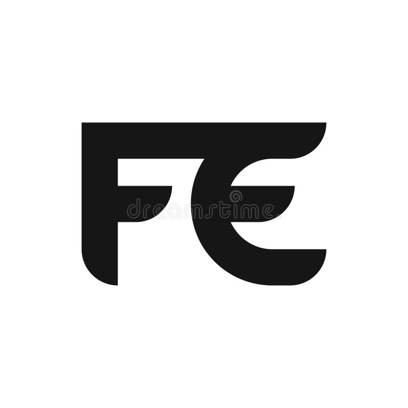 FE Letter Logo Design with Simple Style Stock Vector - Illustration of ...