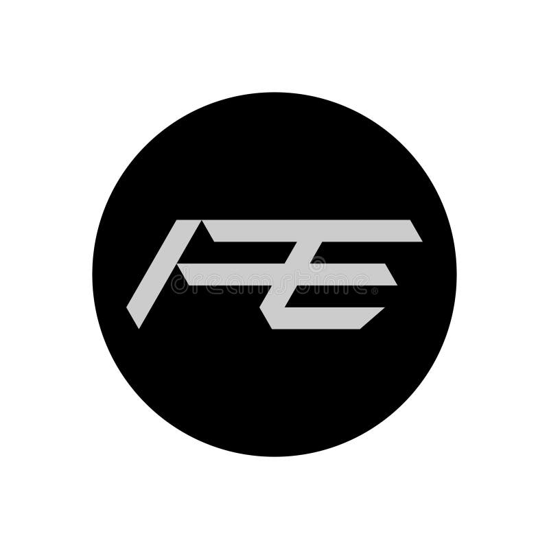 FE Letter Logo Design with Simple Style Stock Vector - Illustration of ...