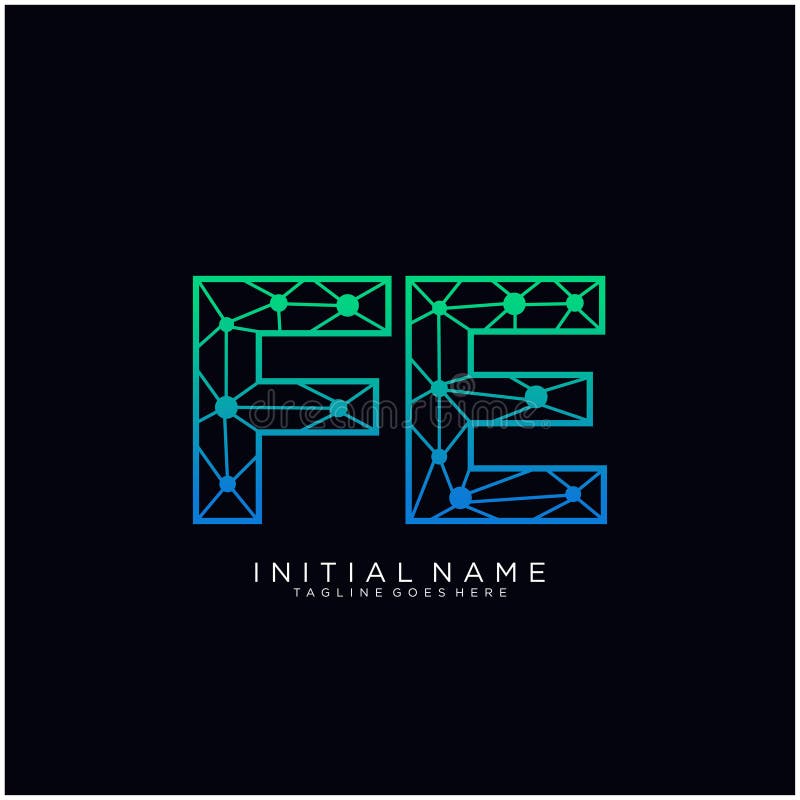 FE Letter Logo Icon Design Template Elements Stock Vector ...