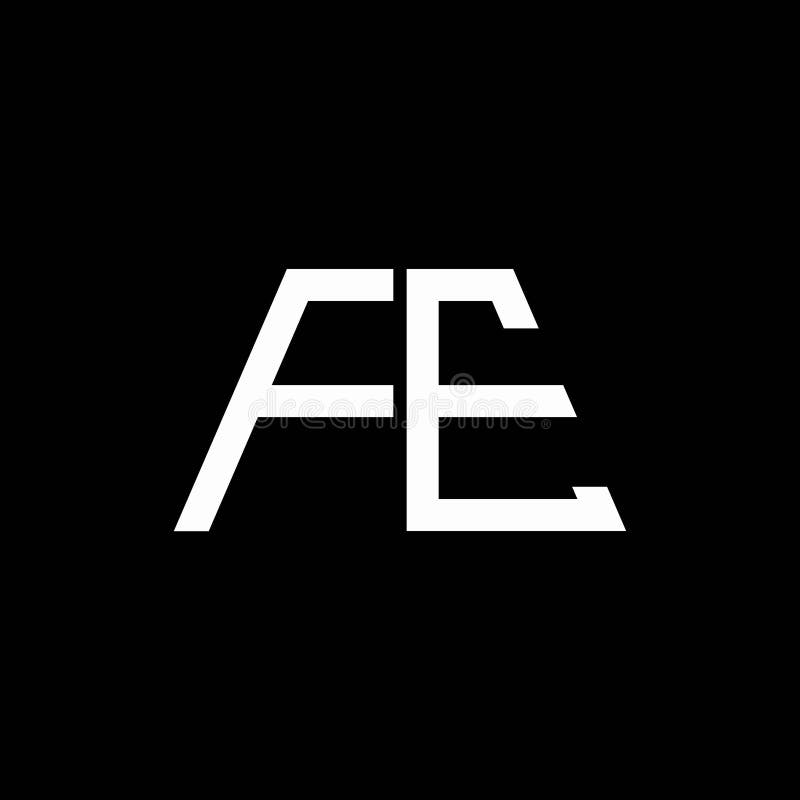 FE Logo Abstract Monogram Isolated on Black Background Stock Vector ...