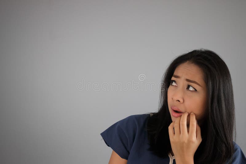 Shock and Fear Asian Woman. Stock Image - Image of fear, emotional ...