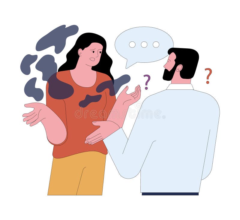 Fear of Being Misunderstood. Concerned Tense Woman, Puzzled Not ...