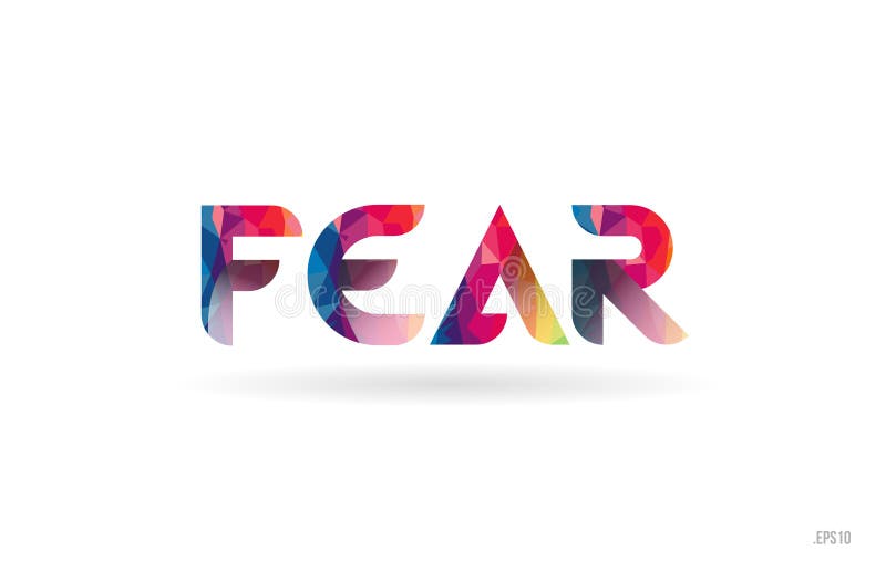 FEAR - Red Text On Typography Background - 3D Rendered Royalty Free ...