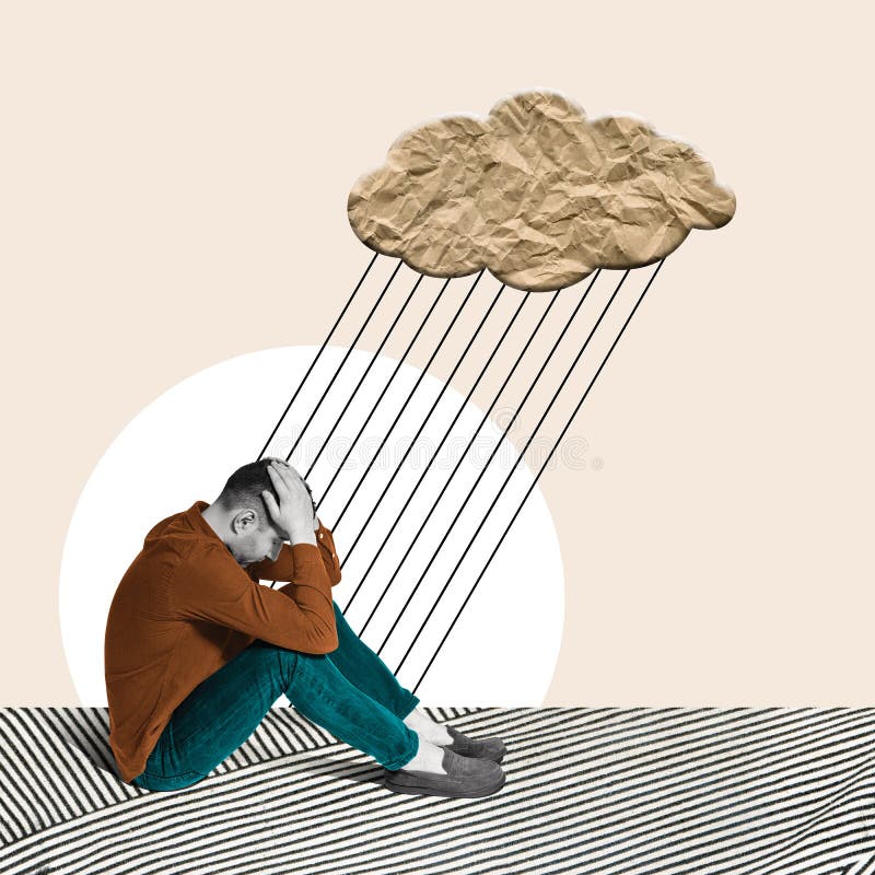 Fear, Despair, Hopelessness Concept. Stock Photo - Image of ...