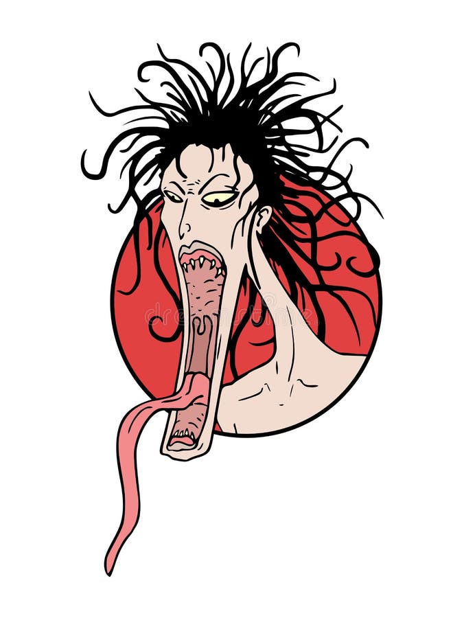 Fear face illustration stock vector. Illustration of evil - 111225856