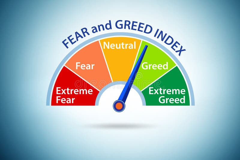 Fear and Greed Investor Behaviour Concept Stock Illustration ...
