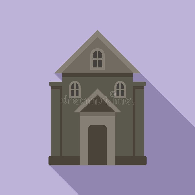 Fear House Icon Flat Vector. Castle Tree Stock Vector - Illustration of house, scary: 281742468