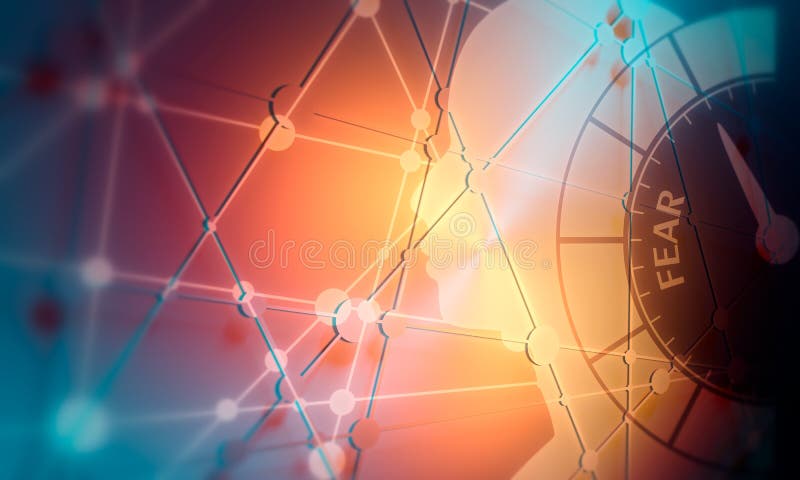 Fear level meter stock illustration. Illustration of depression - 190920039