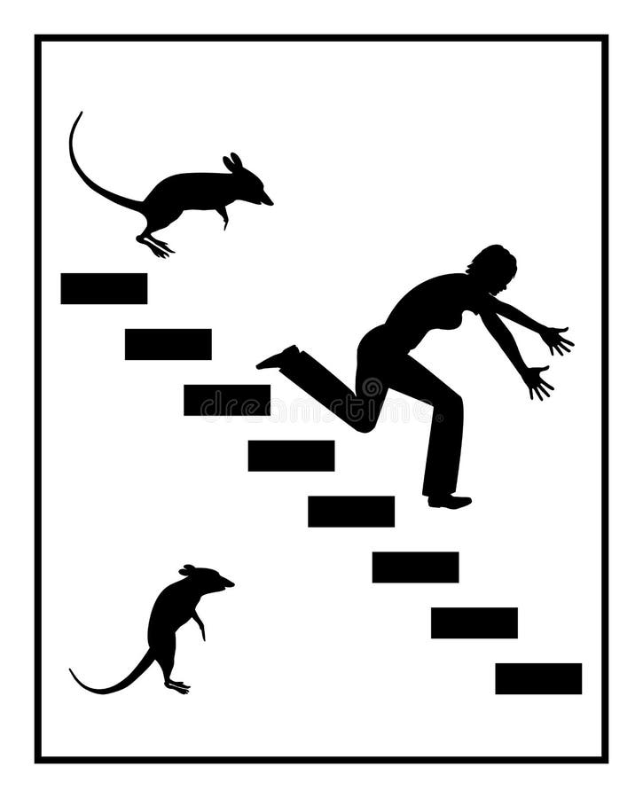 Fear of Mice stock illustration. Illustration of problem - 59088683