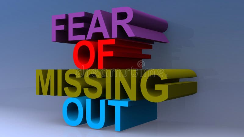 Fear of Missing Out on Blue Stock Illustration - Illustration of media ...