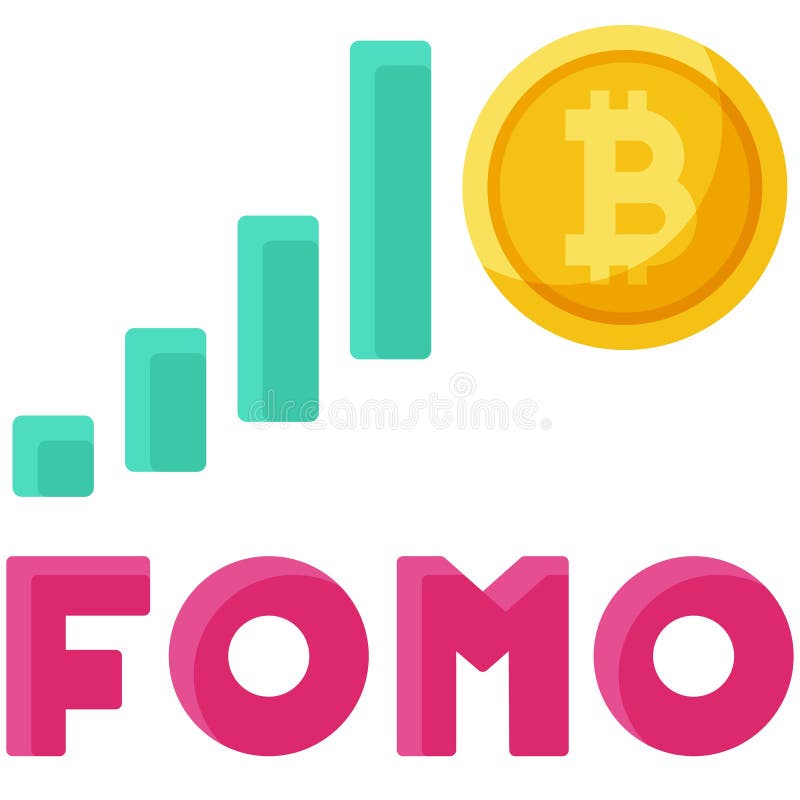 Fear of Missing Out Icon, Bitcoin Related Vector Illustration Stock ...