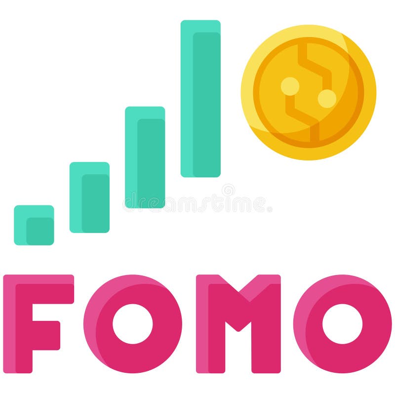 Fear of Missing Out Icon, Crypto Related Vector Illustration Stock ...
