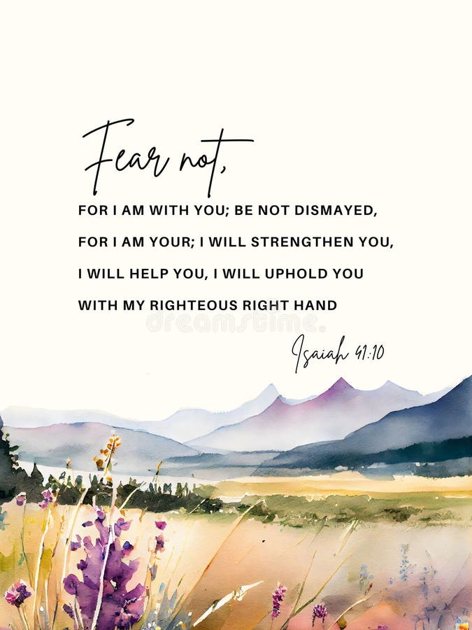 Fear Not, Isaiah 41:10, Bible Verse Printable Wall Art, Scripture Print ...