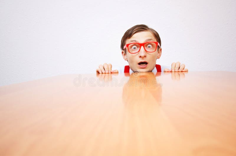 Scared office worker stock photo. Image of chatting, panic - 21492494
