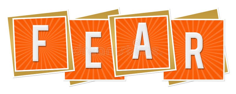 Fear Orange Blocks Burst stock illustration. Illustration of orange ...