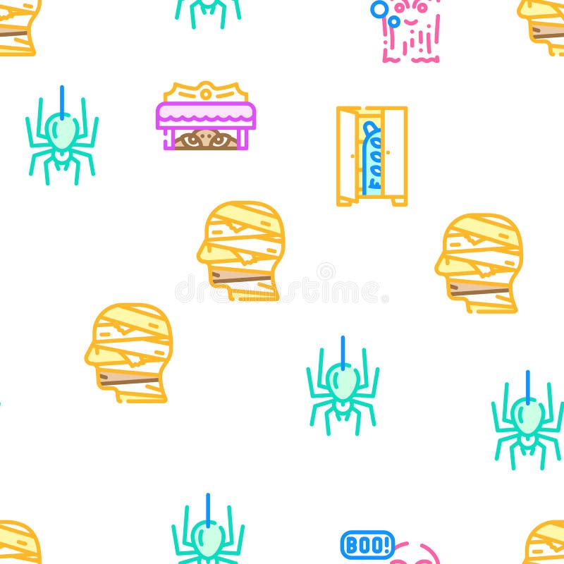 Fear Phobia Problem Vector Seamless Pattern Stock Illustration ...