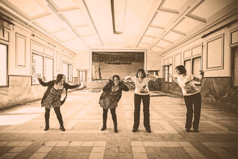 Fear scaring friends stock photo. Image of limit, depression - 83898836