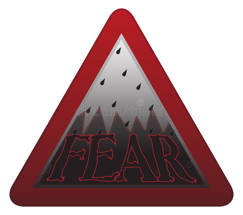 Fear Signpost stock illustration. Illustration of triangle - 62543449