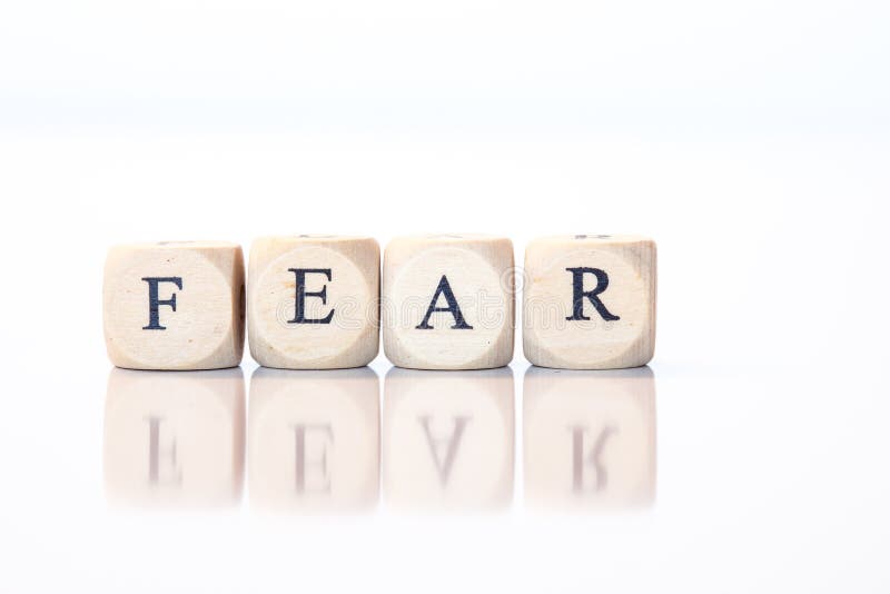 Fear, Spelled with Dice Letters Stock Image - Image of letter, dices ...