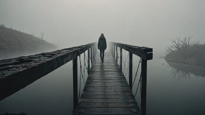 Fear and Uncertainty Concept of Depression Illustrated with Person on ...