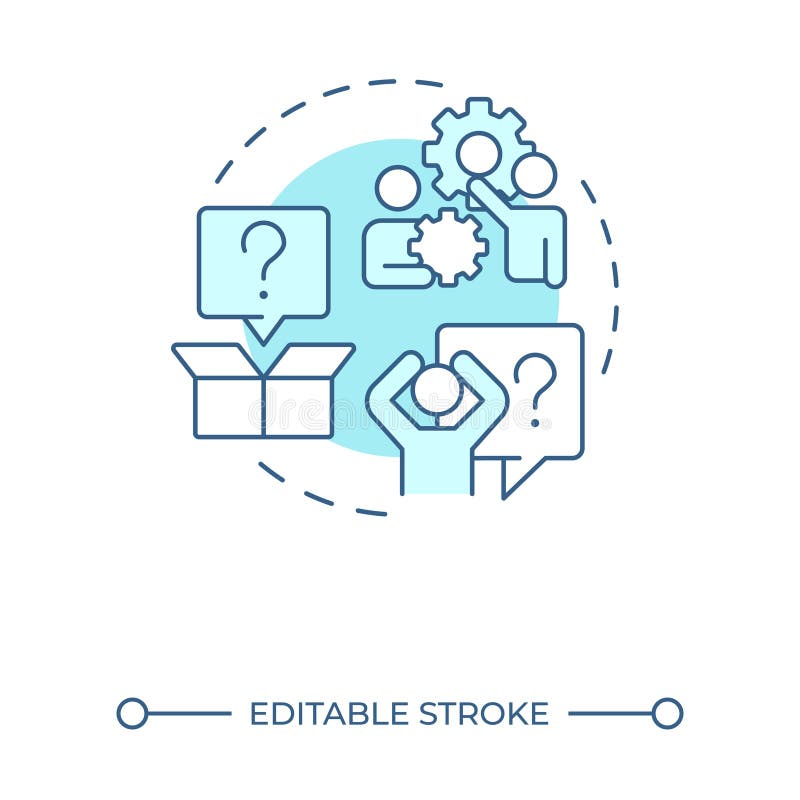 Fear of Unknown Soft Blue Concept Icon Stock Illustration ...